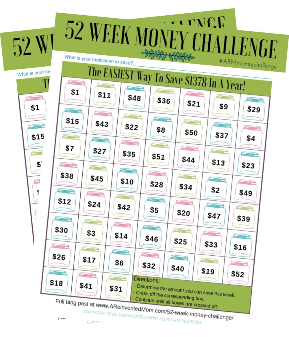 Save Over 1 300 With The 52 Week Money Saving Challenge FREE Save Over 1 300 With The 52 Week Money Saving Challenge FREE