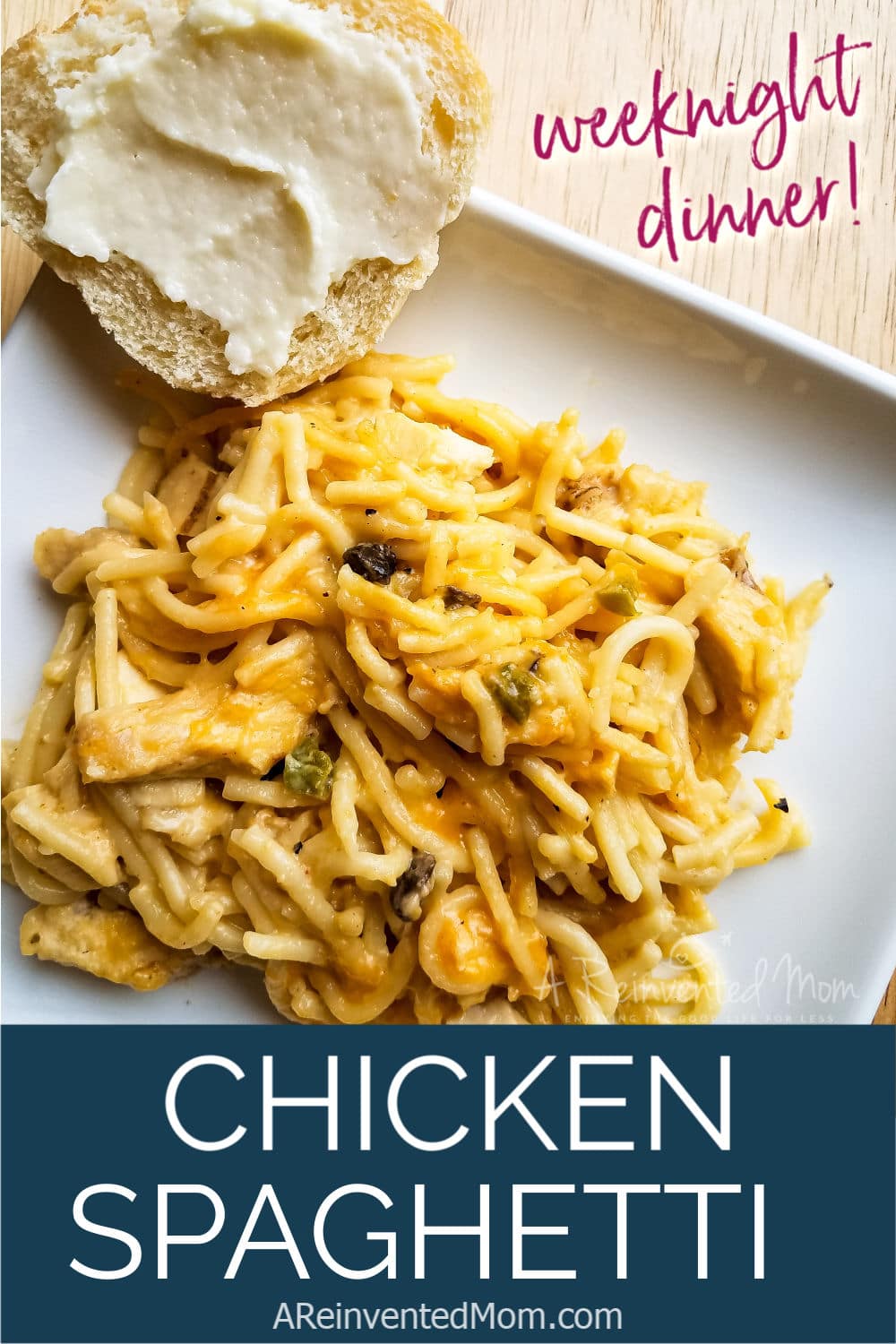 Easy Chicken Spaghetti {Weeknight Version} | A Reinvented Mom