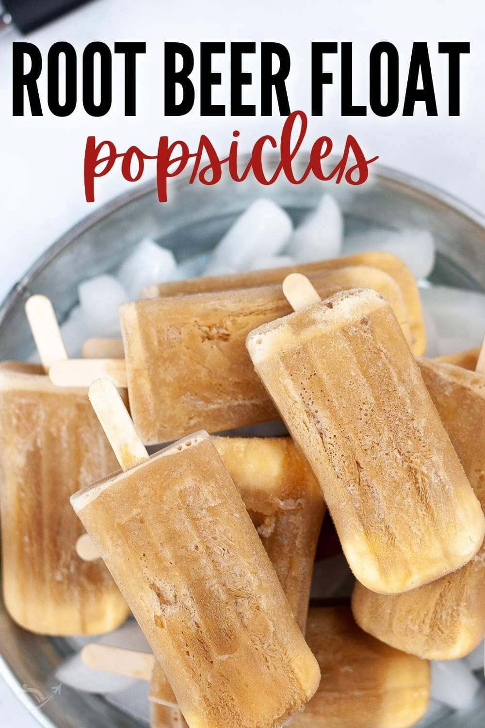 Homemade Root Beer Float Popsicles {2 Ingredients!) | A Reinvented Mom