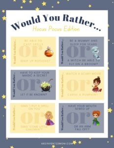 Would You Rather Game - Halloween Ideas for Tweens | A Reinvented Mom
