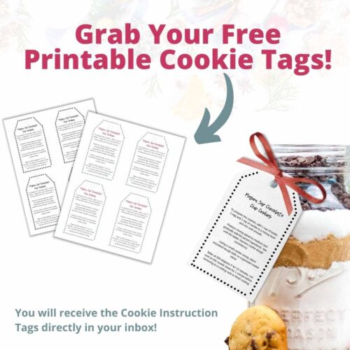 Mason Jar Chocolate Chip Cookies (with Printable Tags) | A Reinvented Mom