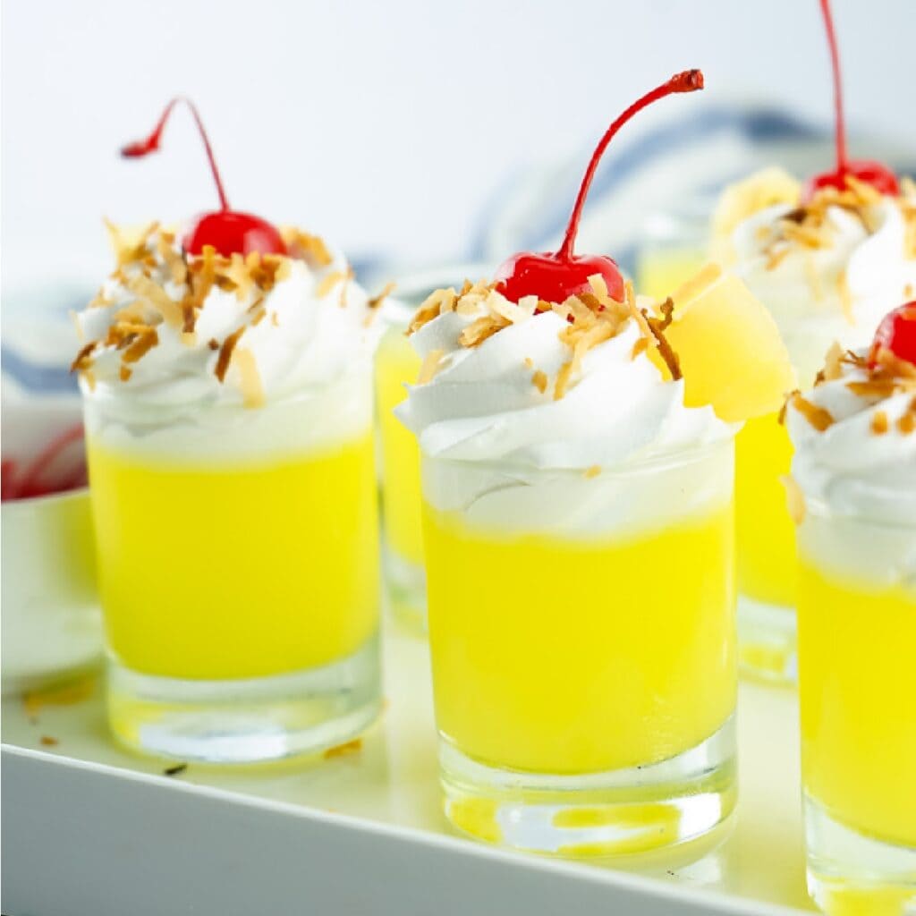 Pina Colada Jello Shots | A Reinvented Mom