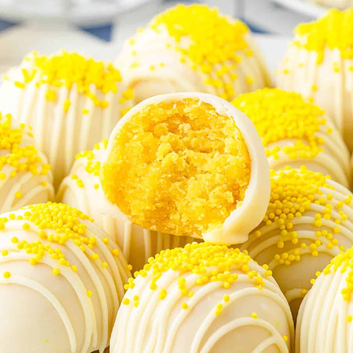 Zesty Lemon Cake Balls | A Reinvented Mom
