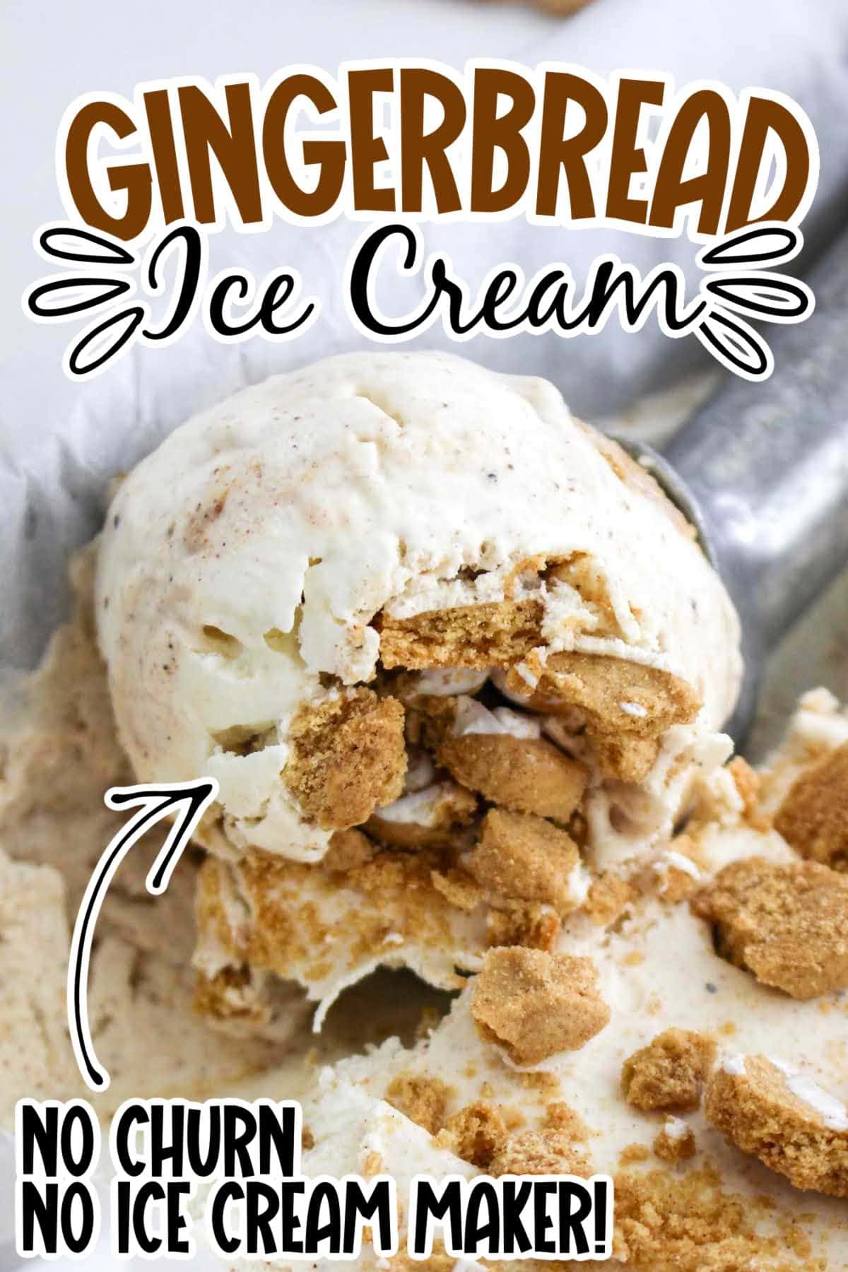 Homemade Gingerbread Ice Cream (No Churn) | A Reinvented Mom