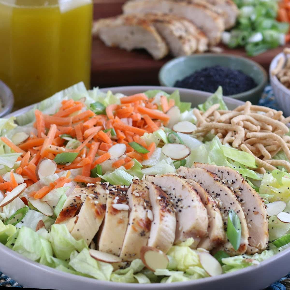 Crunchy Asian Chicken Salad with Noodles | A Reinvented Mom