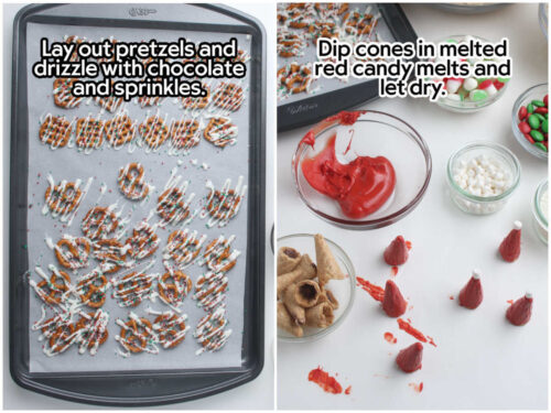 Christmas Snack Mix with Santa Hats | A Reinvented Mom